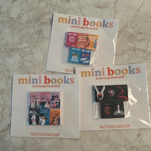 Handmade MINI Emily Henry Books (set of 5 Mini Books) Book Lover, Happy ...