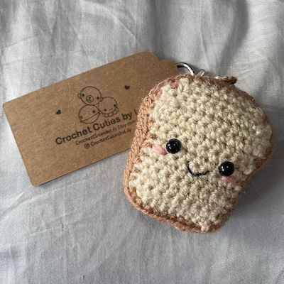 Crochet Bread Toast Keychain - Etsy
