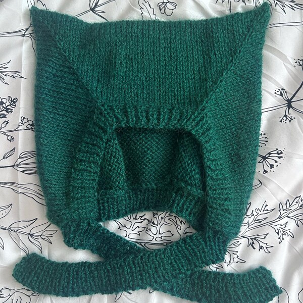PATTERN for an Elevated, Adult Knitted Cat Hat / Kitty Ears Bonnet That ...