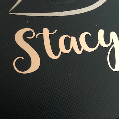 Name Decal Rose Gold Decal Chrome Decal Vinyl Name Decal - Etsy