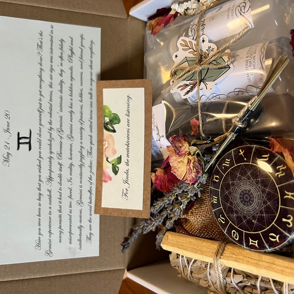 Deluxe Gemini Gift Set | Gemini Birthday Gift | Horoscope Gift Set ...