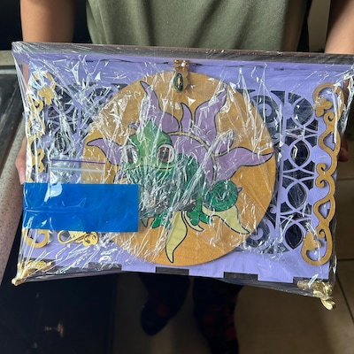 Tangled Sun Wedding Card Box, Rapunzel Quinceanera Money Box ...