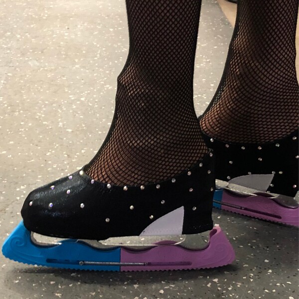 Knee High Skate Covers, Tall Figure Skate Covers, Shiny Skate Boot ...