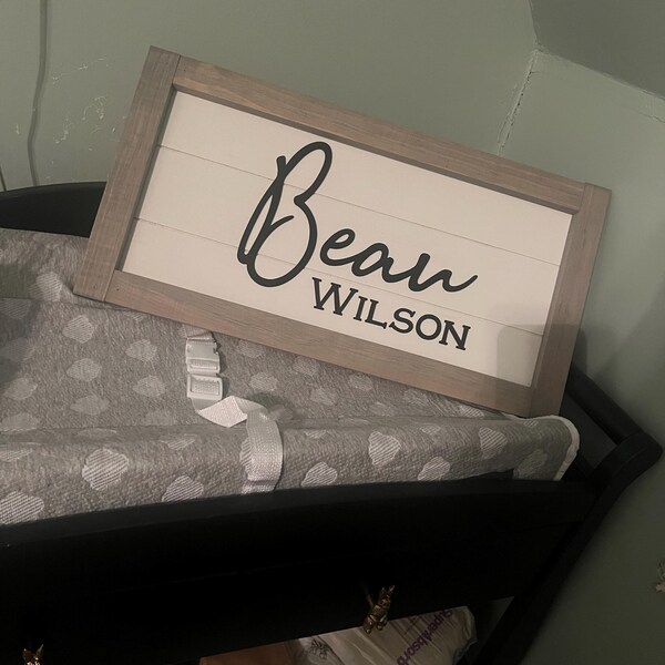 Wood Boy Crib Name Sign, Large Custom Baby Name Sign, Nursery Art Wall ...