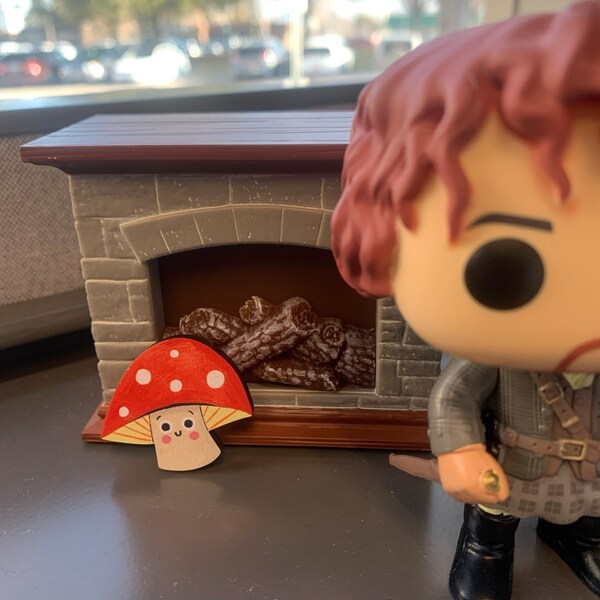 Mushroom Raven Enamel Pin, Enamel Pin, Blackbird Pin, Animal Pin, Raven ...