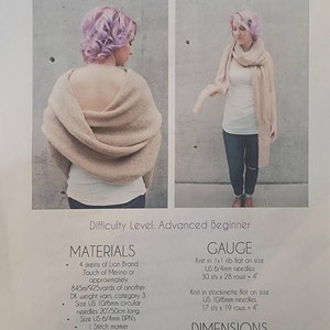 KNITTING PATTERN Wrap Me up Sweater Scarf, Sweater Scarf, Scarf With ...