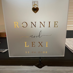 Personalized Name Card Box Wedding Acrylic Card Box With Lock - Etsy