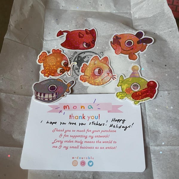 Silly Fish Stickers - Toontown Inspired - Cute Die Cut Sticker ...