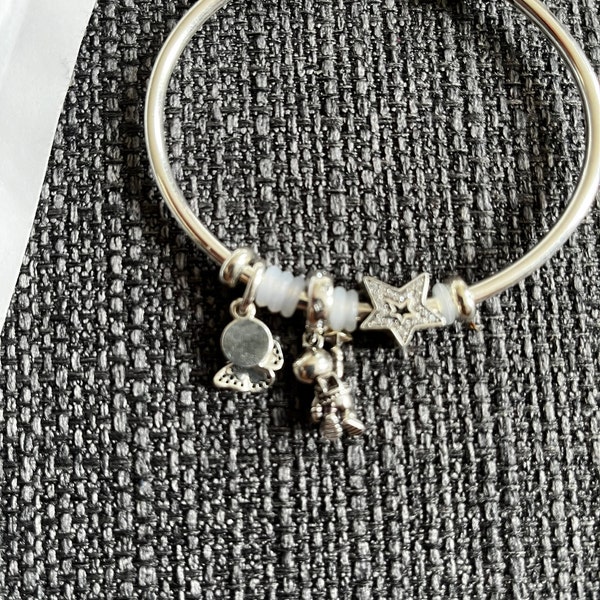 Blue Evil Eye & Hamsa Hand Dangle Charm - 925 Sterling Silver With ...