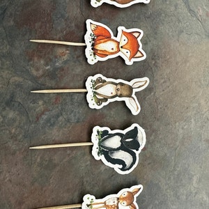 PRINTABLE Woodland Animals Centerpieces Woodland Cutouts Woodland Cake ...