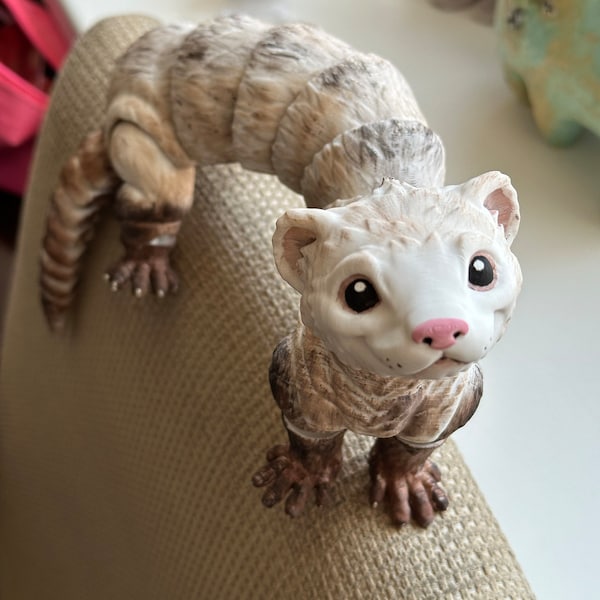 Ferret Digital .STL File for 3d Printing, Articulated Fidget Figure ...