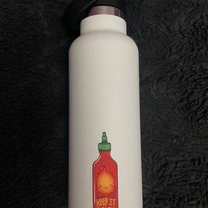 Keep It Spicy Die-cut Vinyl Sticker Waterproof Spicy Sriracha Food Red ...