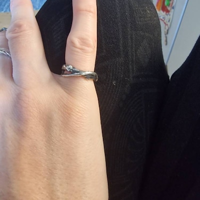 Twisted Branch Ring, Sterling Silver Twig Band DA376 - Etsy