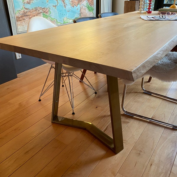 Golden Table Legs, Steel Table Legs (set of 2), Dining Table, Desk Legs ...