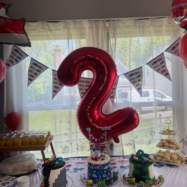First Responder Cake Bunting Topper and Mini Age Fire Truck Cake Topper ...
