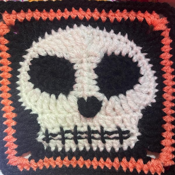 Bone Face Granny Square - Etsy