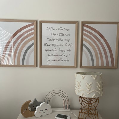 Baby Poem Wall Art, Hold Her a Little Longer Poem, Baby Girl Nursery ...