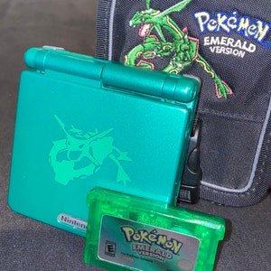 GBA Pokemon Emerald Version Replacement Label Decal Foil Metalic ...