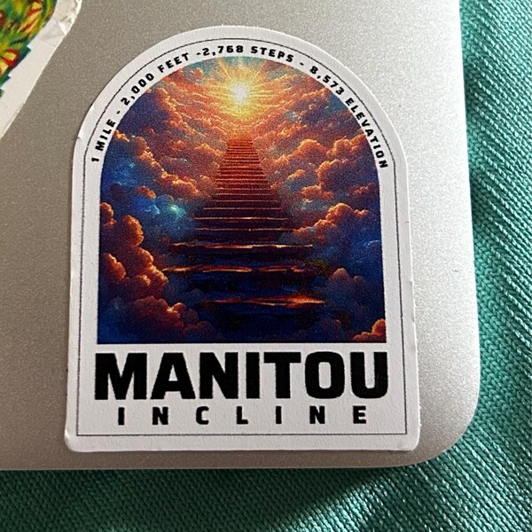 Manitou Incline | Hiking | Colorado | Die-cut Sticker 1.22in W, 1.52in ...