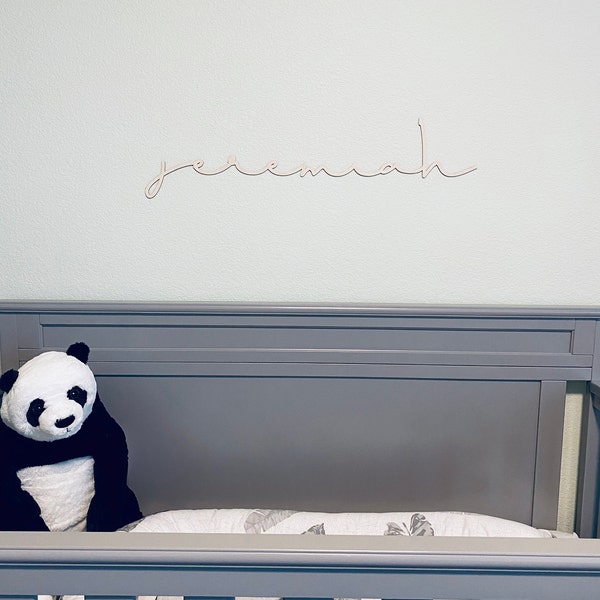 Custom Wall Name Script/name Sign Wooden Sign Nursery Wall Sign - Etsy