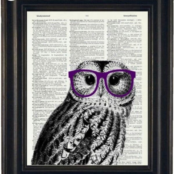 Typography Vintage Dictionary Art Book Page Print Upcycled Wall Art ...