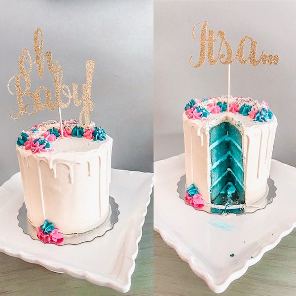 It's A... Topper - Gender Reveal Cake Topper - Baby Shower Party Prop ...