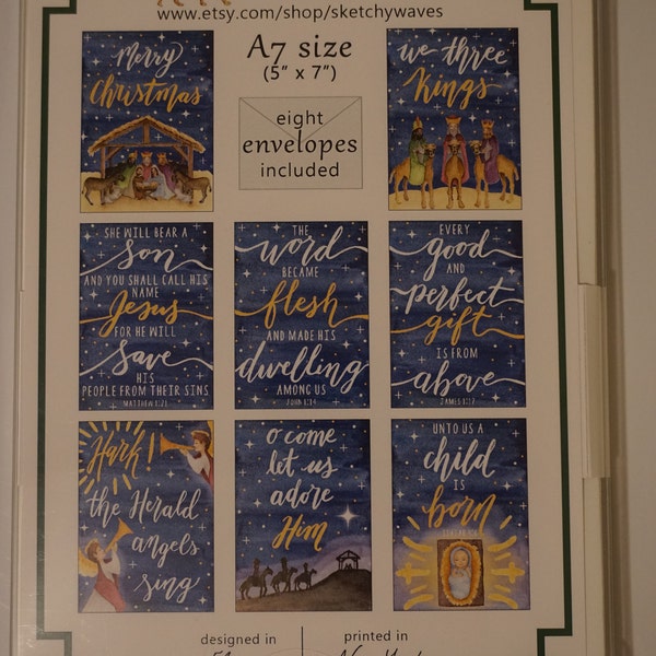 Biblical Christmas Cards - Nativity Scene, Christian, Scripture, Bible ...
