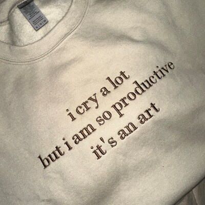 Custom Embroidered Sweatshirt, Custom Text Sweatshirt, Personalized ...