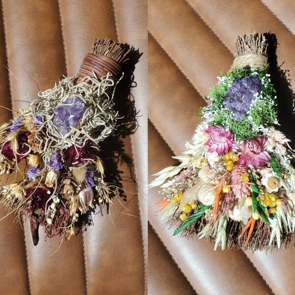 Witch Broom. Floral Broom. Altar Broom. Witchy. Floral Besom. Dried Floral. Witch Decor ...
