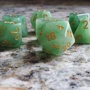 Ancient Jade Dnd Dice Set Dungeons & Dragons Faux Jade - Etsy