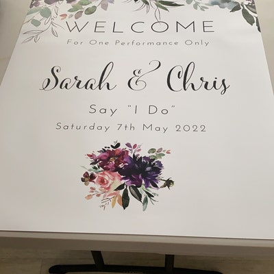 Amanda Personalised Wedding Welcome Sign, Available Digitally or ...