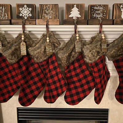 Rae Dunn Inspired Name Tags Personalized Wood Stocking Tags Farmhouse ...