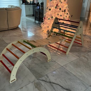 Montessori Furniture Set of Three Items, Climbing Arch Toddler, Ramp ...