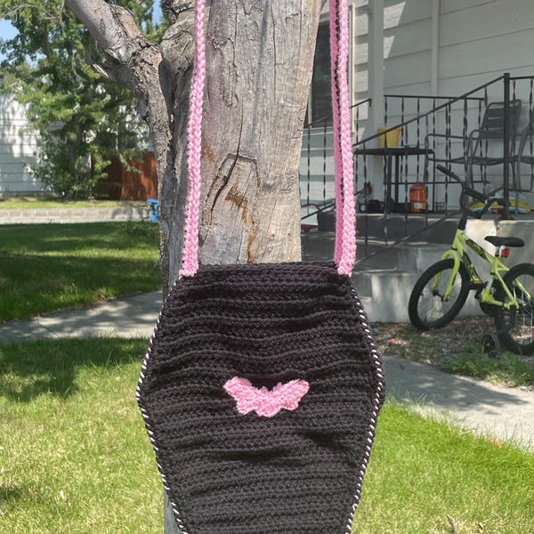 CROCHET PATTERN - Coffin Tote Crochet Bag Pattern Halloween Shoulder ...