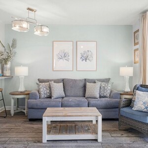 Light Blue Seaweed, Watercolor Minimalist Art, Coastal Wall Decor ...