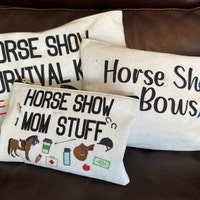 HORSE SHOW Survival Kit Zipper Pouch Makeup Cosmetic Accessories Bag ...