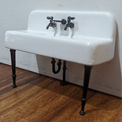 Dollhouse Miniature Sink Miniature Vintage Sink 1950s Sink Dollhouse ...