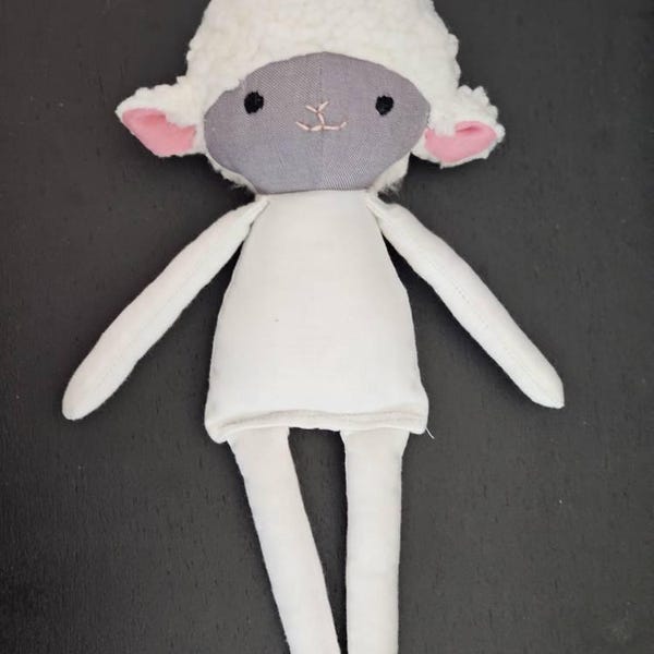 Lamb Sewing Pattern PDF - Make a Cloth Lamb Doll / Stuffed Animal Toy ...