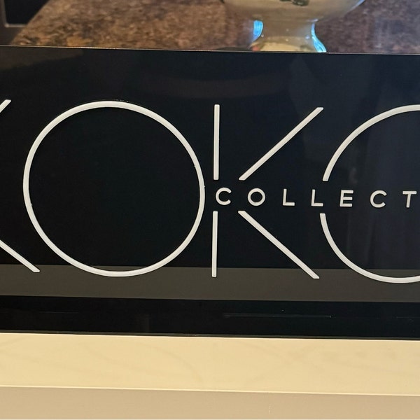 Company Logo Sign, Reception Sign, Business Table Sign, Acrylic Table ...