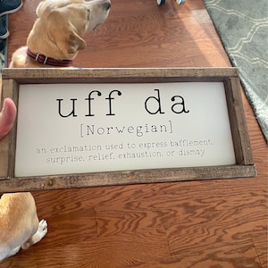Uff Da Sign Norway Gift Norwegian Sign Scandinavian Home Decor Viking ...
