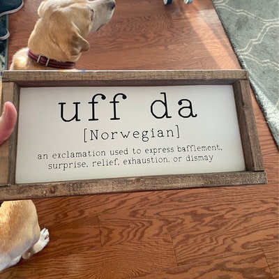 Uff Da Sign Norway Gift Norwegian Sign Scandinavian Home Decor Viking ...