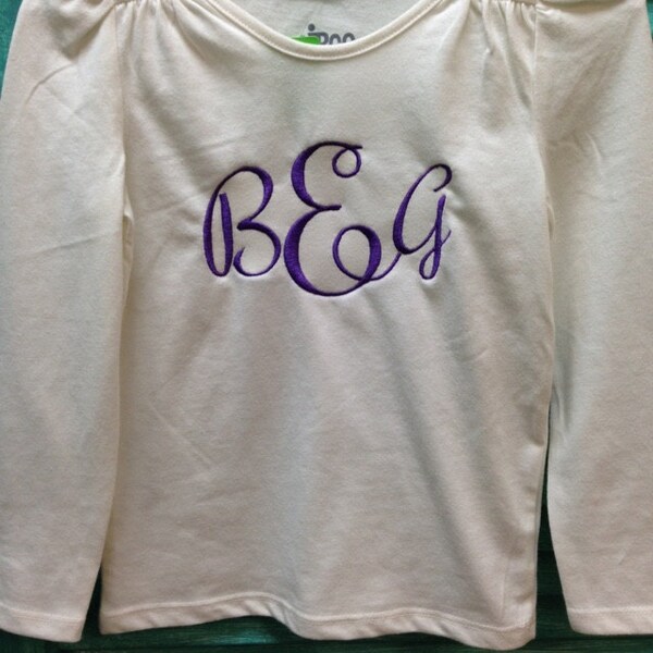 Pretty Simple Monogram Embroidery Font - Etsy