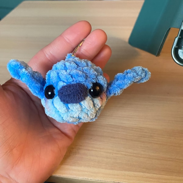 PATTERN** Blue Alien Dog Keychain - Etsy