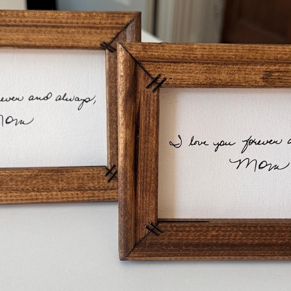 5x7 Frame, Framed Canvas Handwriting Gift,memorial Gift, Handwriting ...