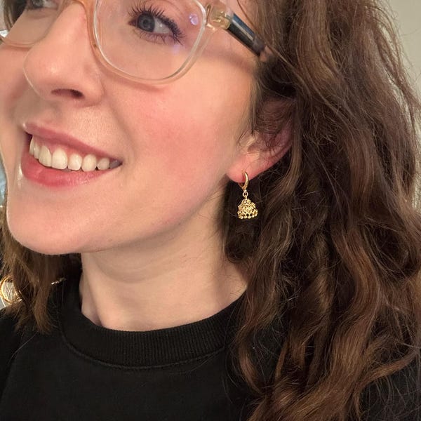 Gold Mini Jhumka Hoops Gold Bali Jhumkas 24 Karat Imitation Dubai Gold ...