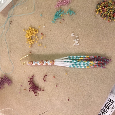 ORIGINS Beaded Fringe Hoop Earring Kit, Seed Bead Earring Kit - Etsy