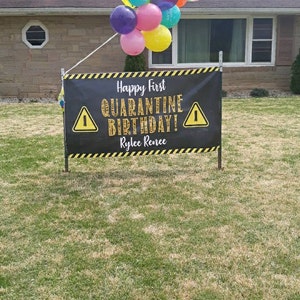 Quarantine First Birthday Banner Quarantine birthday sign | Etsy