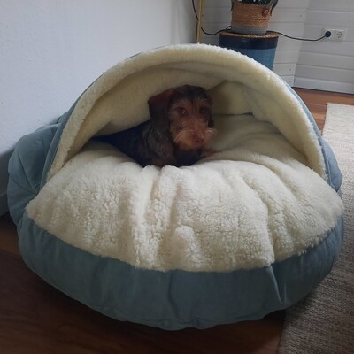Big Washable Dog Bed Cave Crate Puppy Cave Plush Bed for Large Dogs ...