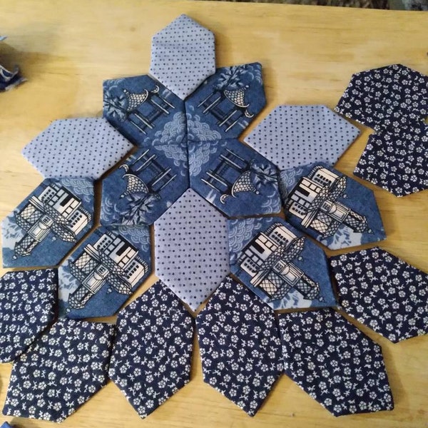 EPP - English Paper Piecing - Print Your Own - 1" Elongated Hexies - Etsy