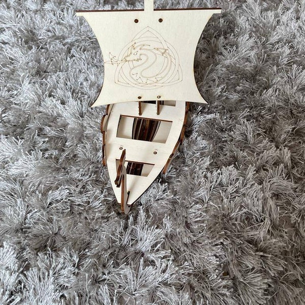 Viking Longboat Wood Laser Cut - Etsy UK